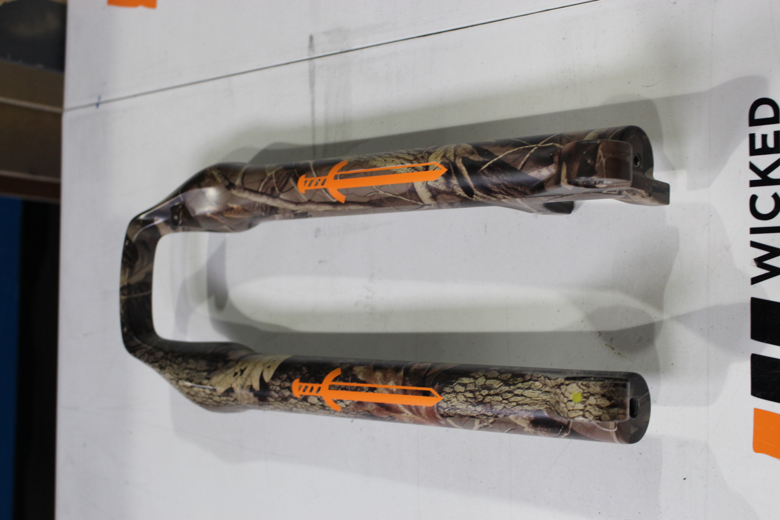 Bike frame coated in camo pattern